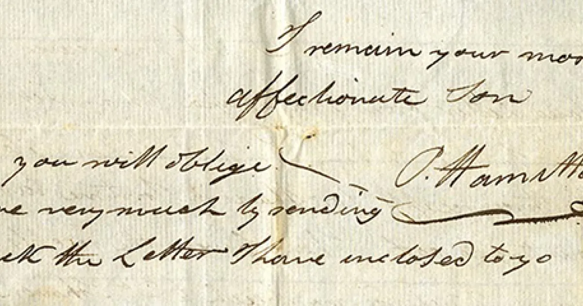 Philip Hamilton Writes Home from College, 1797 | Hamilton Education Program