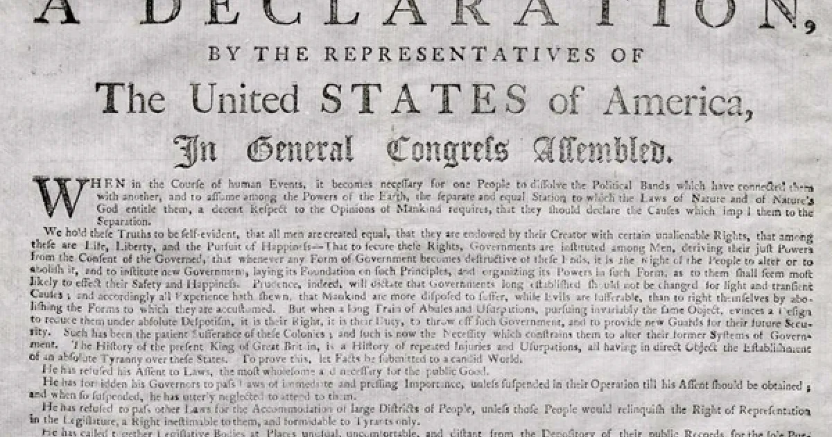 Declaration of Independence, 1776 | Hamilton Education Program