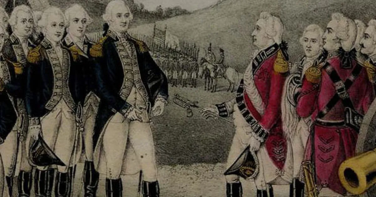 An 1845 Lithograph of the Surrender of Cornwallis | Hamilton Education ...
