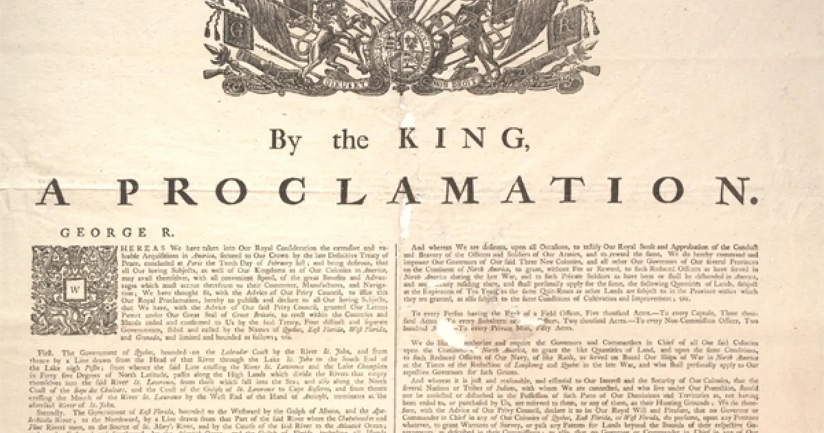 George III’s Proclamation of 1763 | Hamilton Education Program