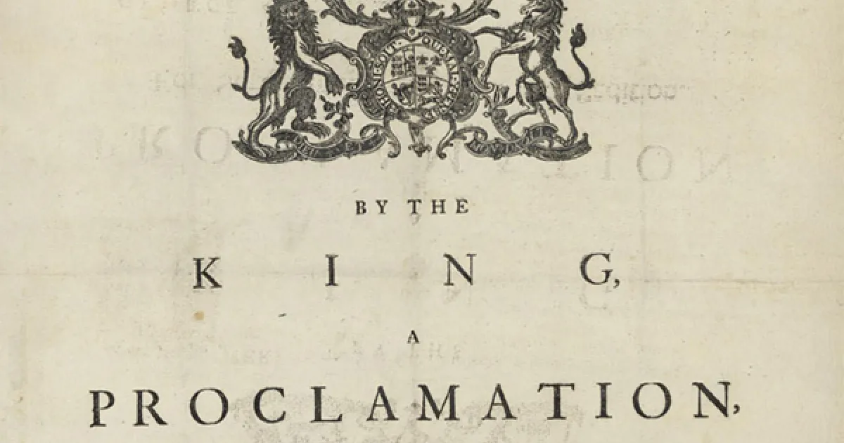 Proclamation of Rebellion, August 23, 1775 | Hamilton Education Program