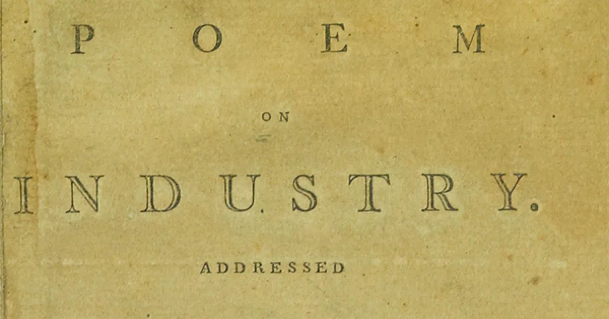 “A Poem on Industry,” 1794 | Hamilton Education Program