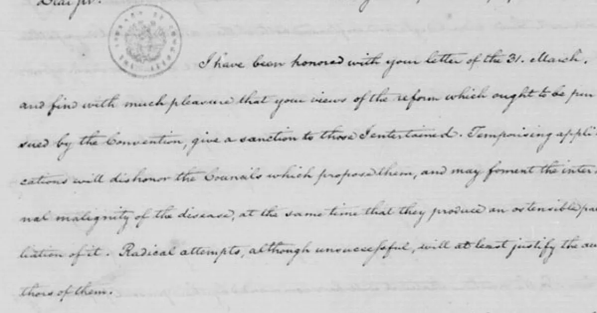 James Madison’s Plan for a National Government, 1787 | Hamilton ...